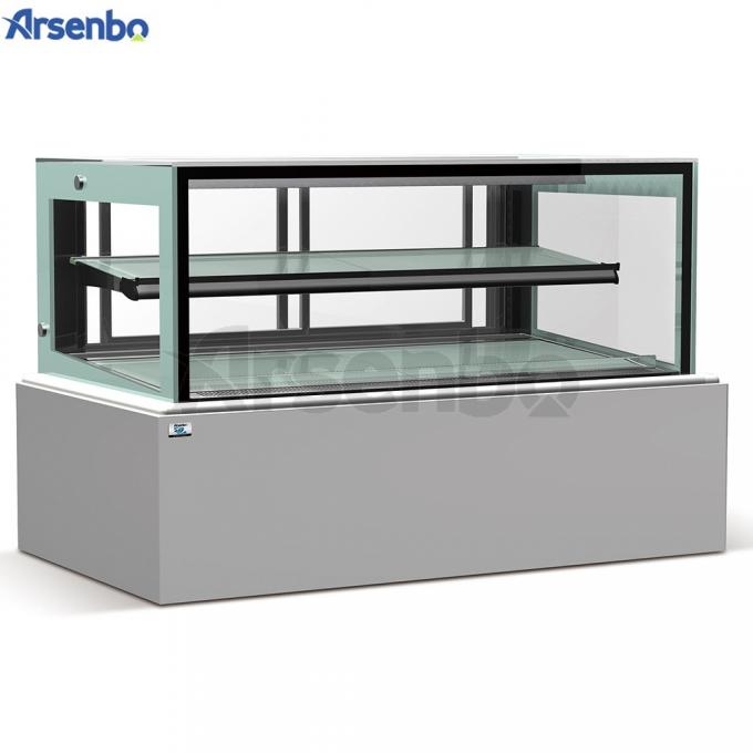 Stainless Steel 768W Dessert Display Fridge , Multipurpose Cake ...