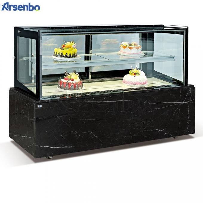 Stainless Steel 768W Dessert Display Fridge , Multipurpose Cake ...