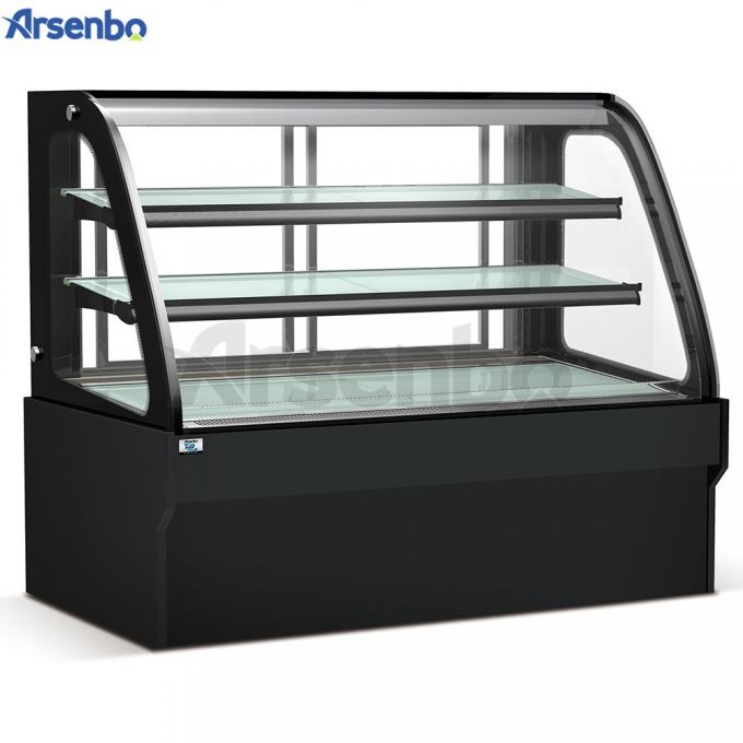 Stainless Steel 768W Dessert Display Fridge , Multipurpose Cake ...